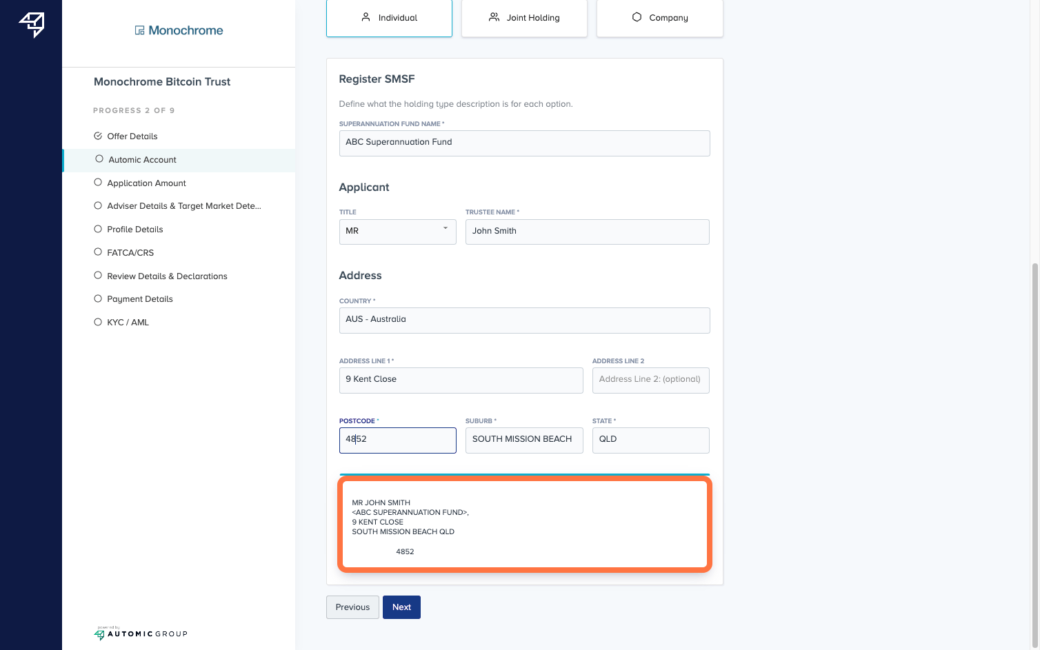 Monochrome ETFs - SMSF Application Guide | Monochrome Support